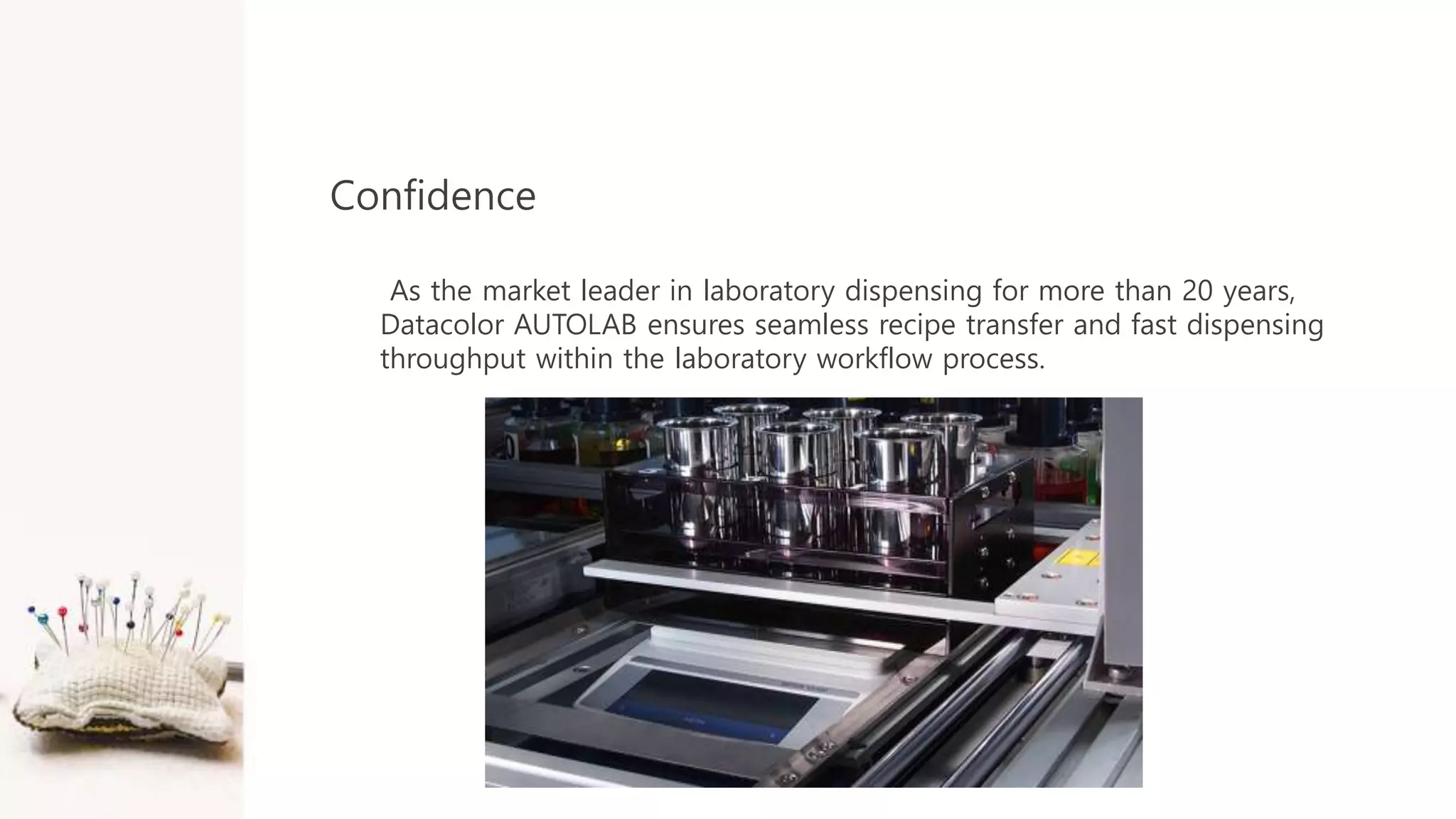 Automatic Dispensing Machine for Textile Dyeing Lab | PPTX