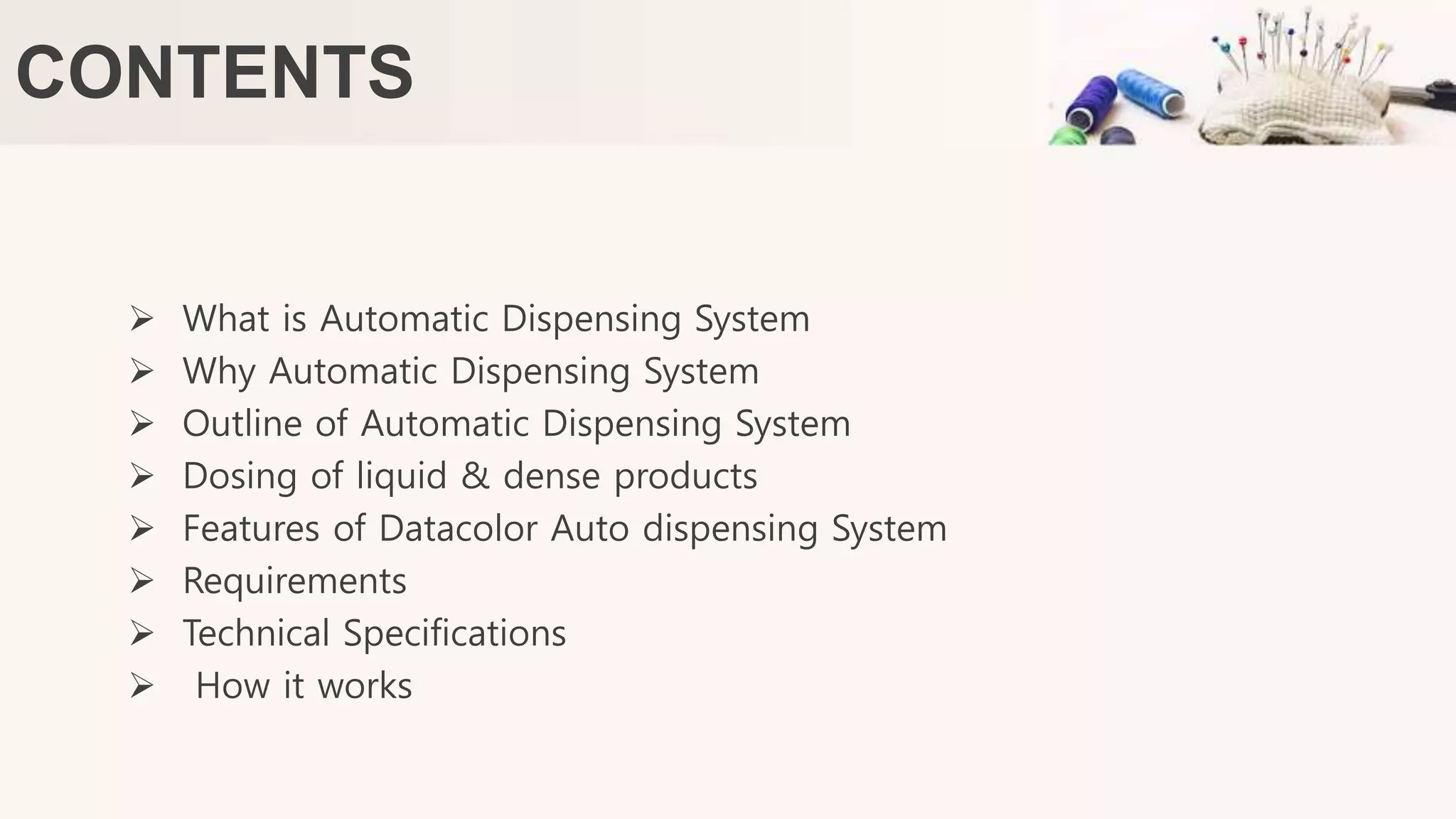 Automatic Dispensing Machine for Textile Dyeing Lab | PPTX