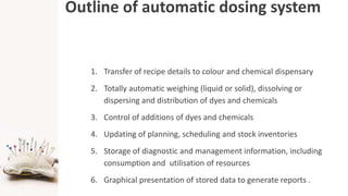 Automatic Dispensing Machine for Textile Dyeing Lab | PPTX