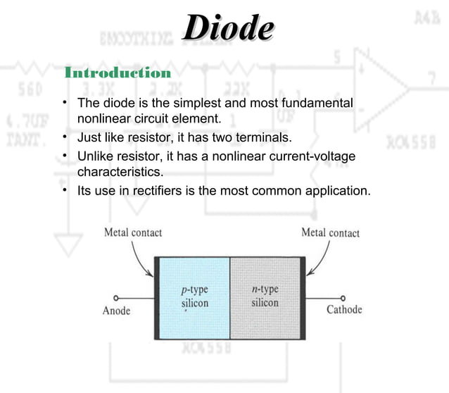 Working principle diode and special diode