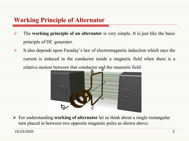 Working Principle of Alternator | PDF