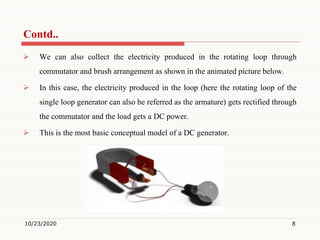 Working Principle of Electric Generator | PDF