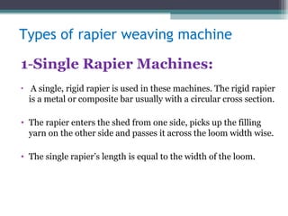 Working principle of rapier and essential parts | PPT