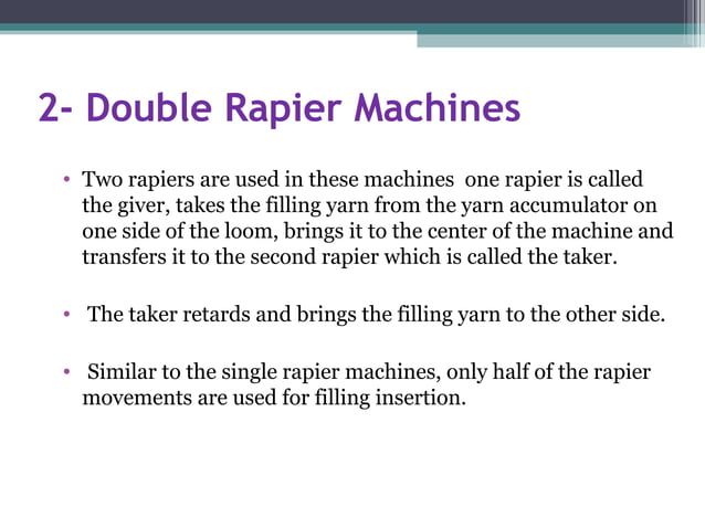 Working principle of rapier and essential parts | PPT