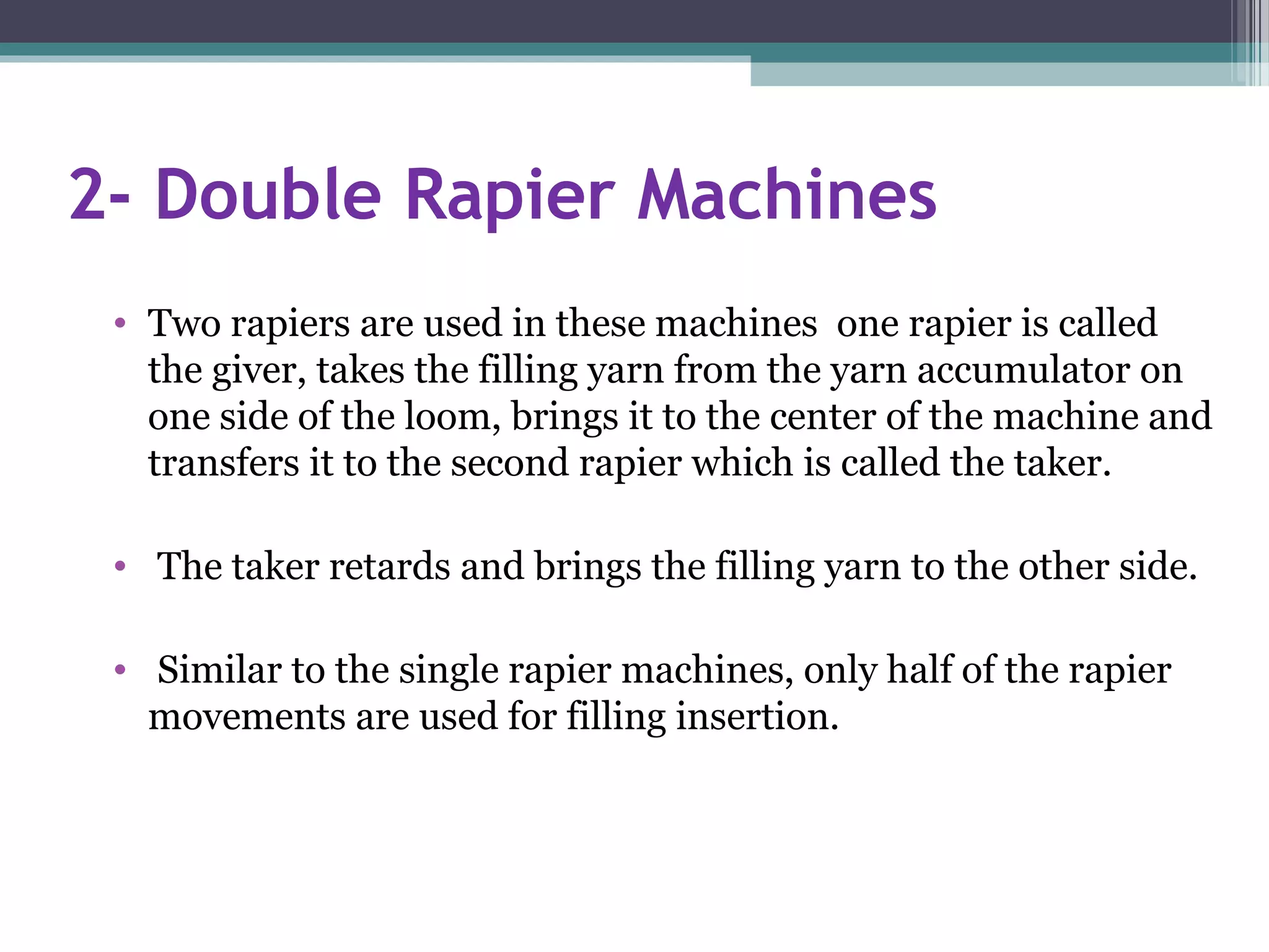 Working principle of rapier and essential parts | PPT