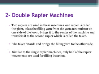 Working principle of rapier and essential parts | PPT