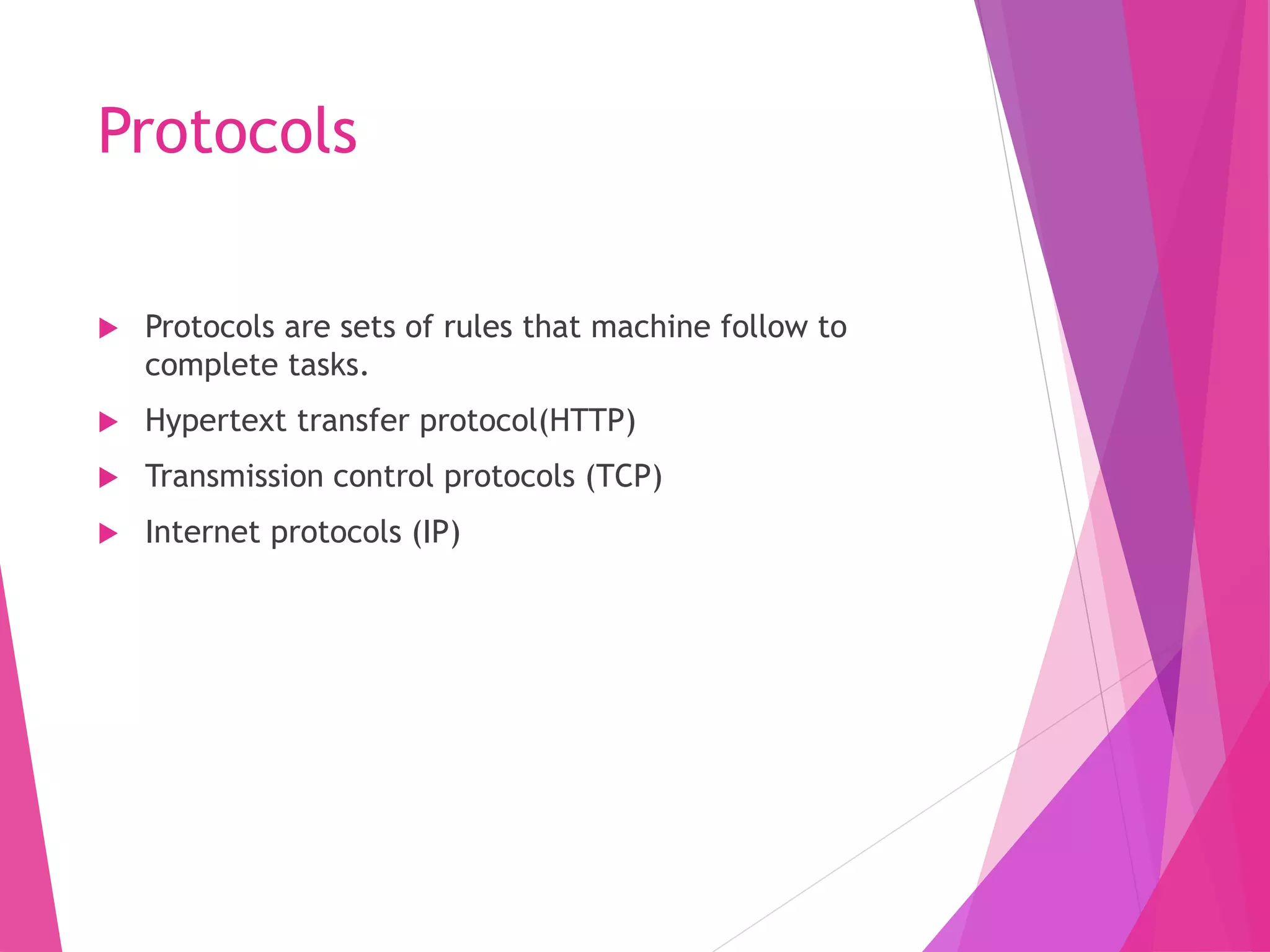 Working principles of internet | PPT