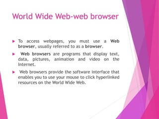 Working principles of internet | PPT