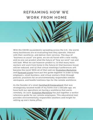 Working Remote Business & Wellness Guide | PDF