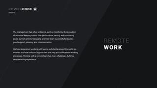 Working Remotely: Challenges & Ways Out | Powercode | PPT