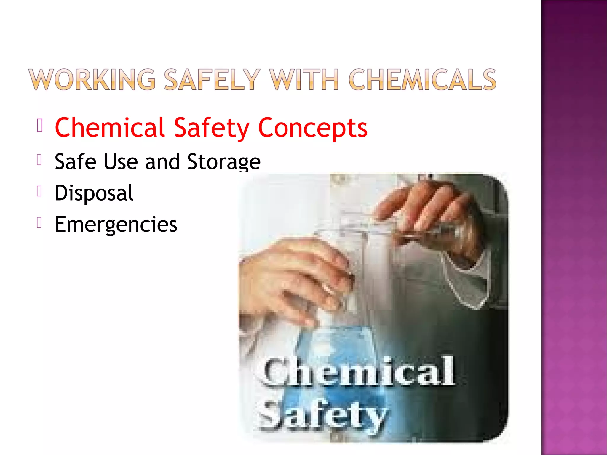 Working safely with chemicals | PPT