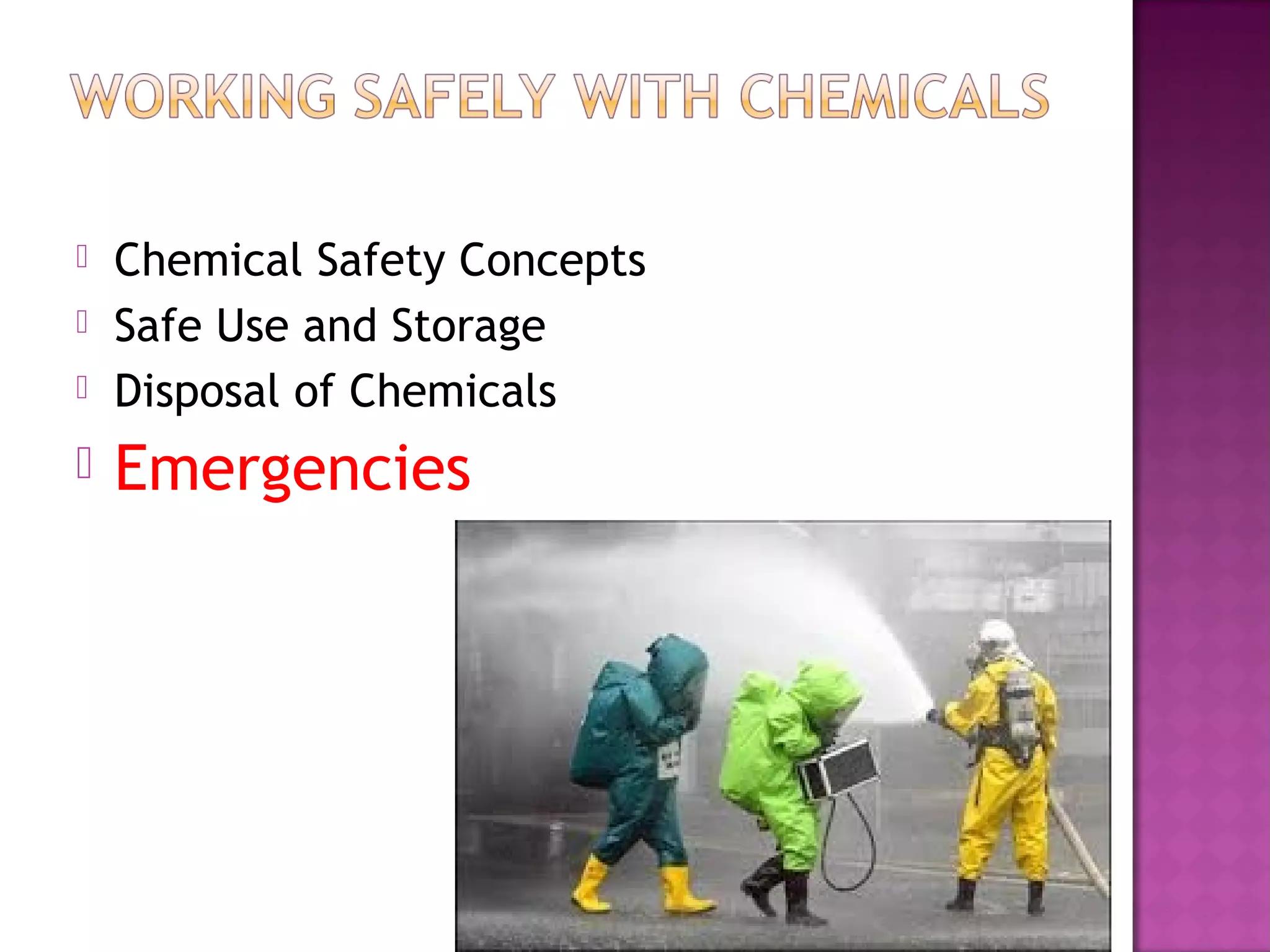 Working safely with chemicals | PPT