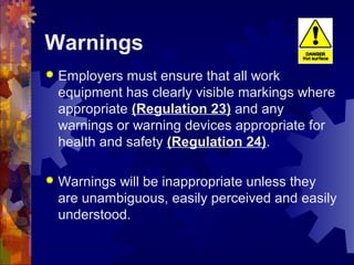 Working safely with work equipment by donald a mackay | PPT