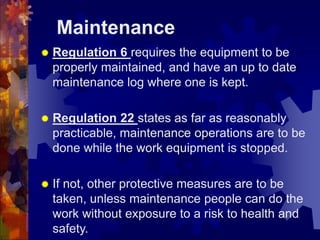 Working Safely with Work Equipment by Donald A Mackay.ppt