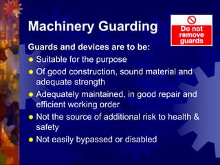 Working Safely with Work Equipment by Donald A Mackay.ppt