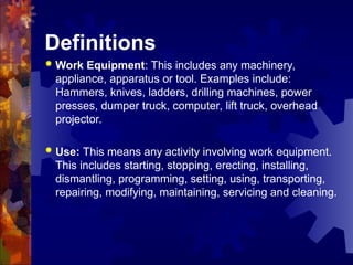 Working Safely with Work Equipment by Donald A Mackay.ppt