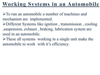 Working systems in an automobile | PPT