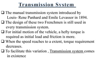Working systems in an automobile | PPT