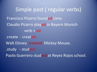 Working the simple past | PPT