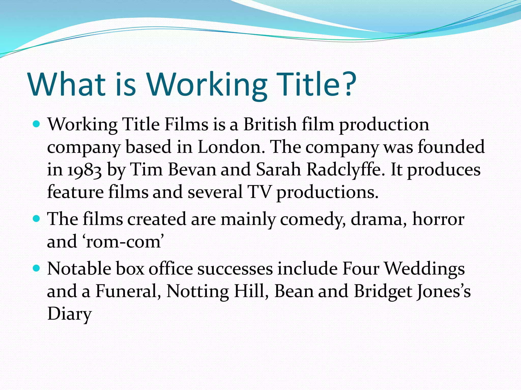 Case Study - Working Title | PPTX