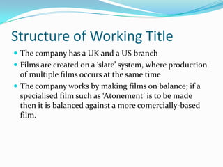 Case Study - Working Title | PPT