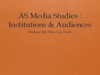 Working title case study | PPTX