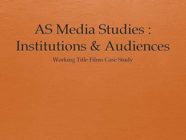 Working title case study | PPTX