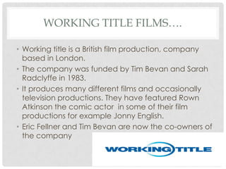 Working title films | PPT
