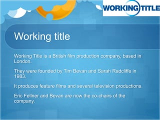 Working title powerpoint | PPTX
