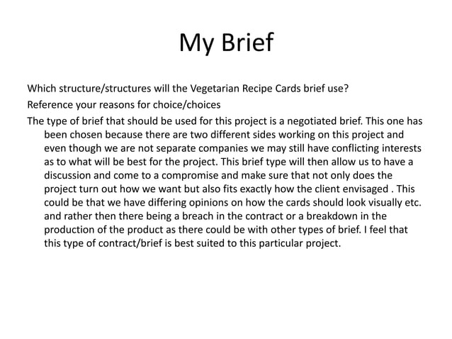 Working to a brief | PPTX