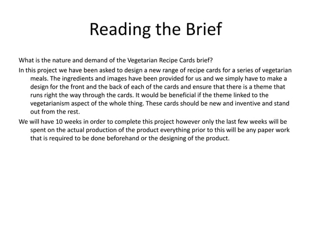 Working to a brief | PPTX