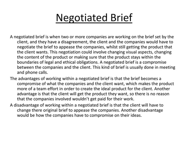 Working to a brief | PPTX