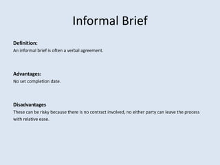 Working to a brief | PPT