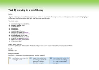 Working to a brief | PPT