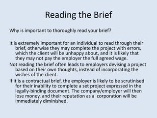 Working to a brief | PPTX