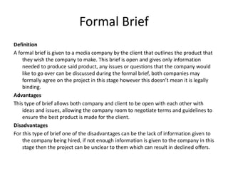 Working to a brief | PPT