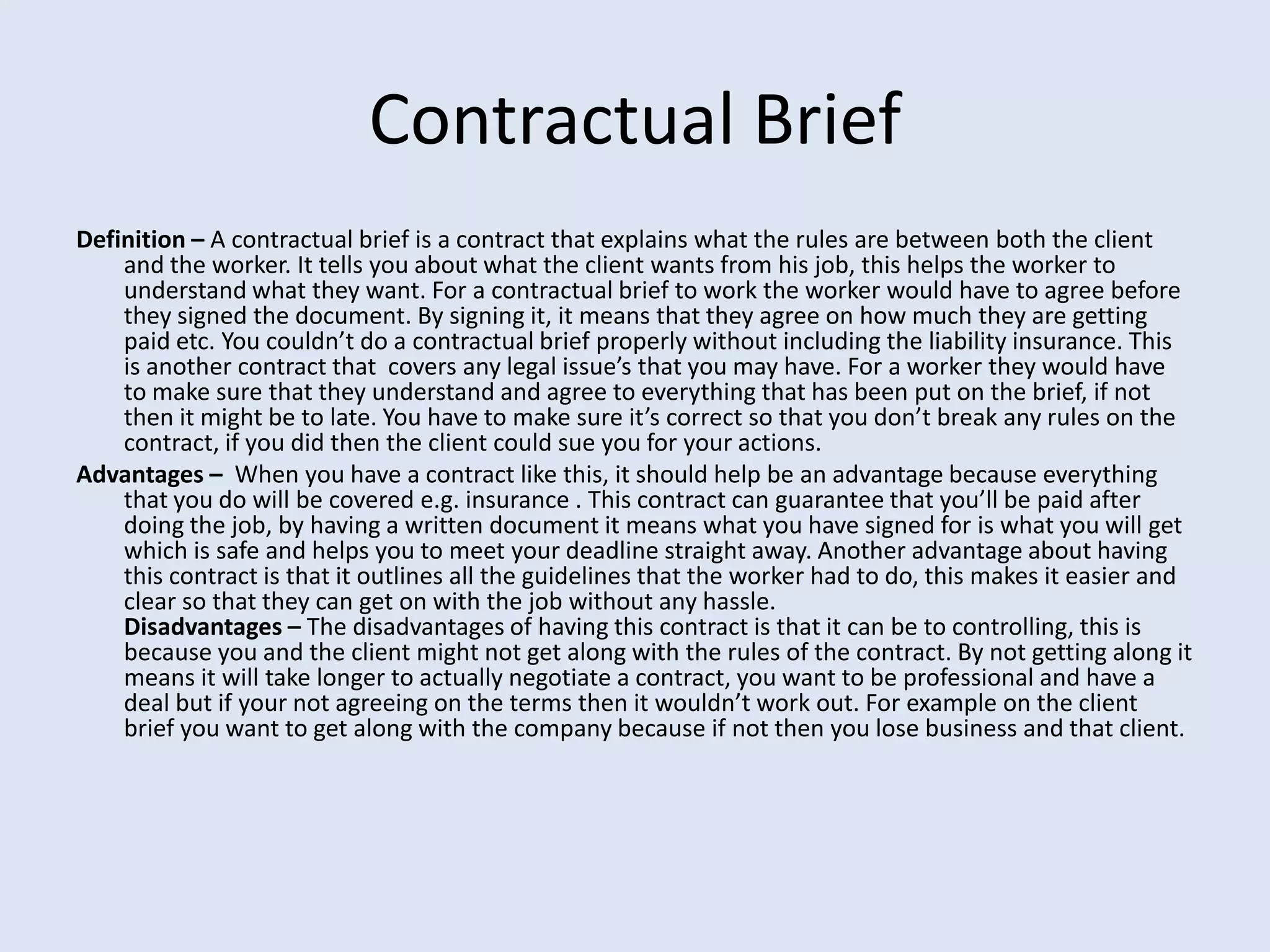 Working to a Brief | PPTX