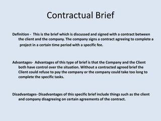 Working to a brief pro forma | PPT