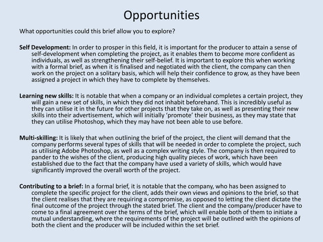 Different types of briefs | PPTX