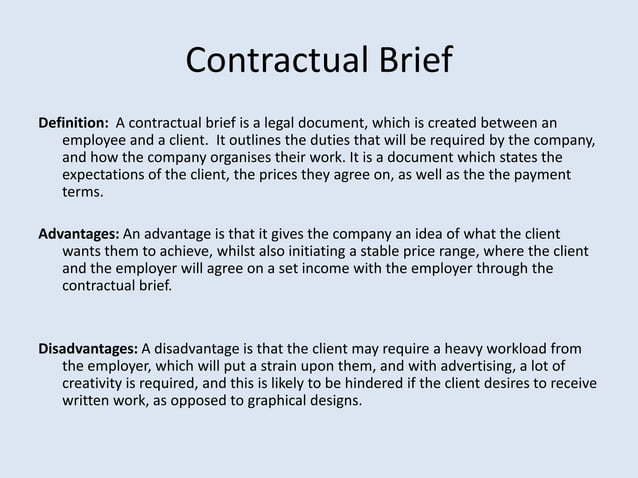 Different types of briefs | PPTX