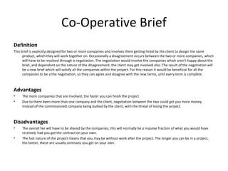 Working to a brief pro forma | PPT