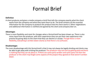 Working to a Brief pro-forma (with improvements) | PPT