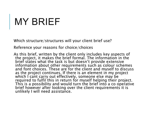 Working To A Brief | PPT