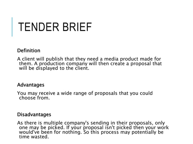 Working to a brief pro forma | PPT