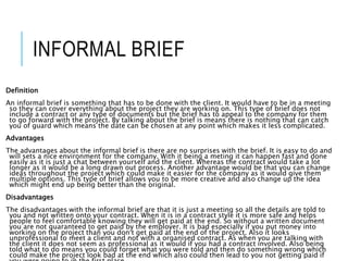 Working to a brief pro forma | PPT