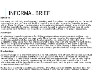 Working to a brief pro forma | PPT