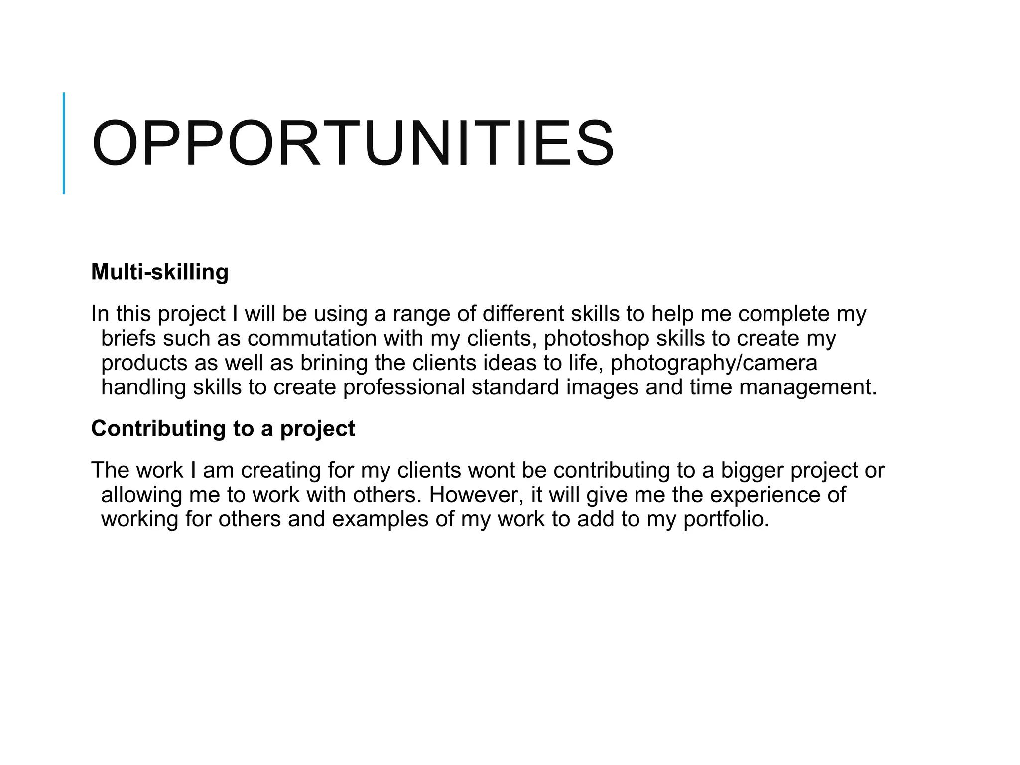 Working to a brief pro forma | PPT