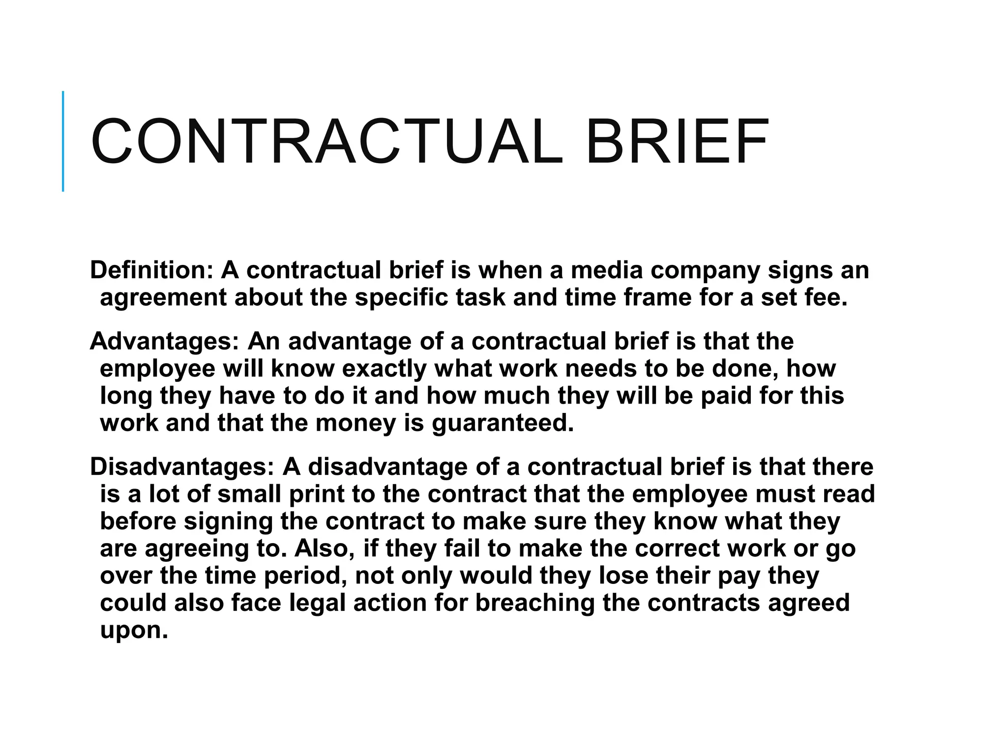 Working to a brief pro forma | PPT