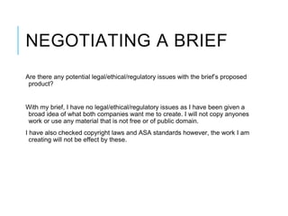 Working to a brief pro forma | PPT