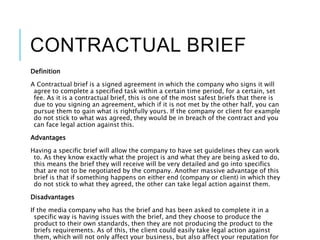 Working to a brief pro forma | PPT